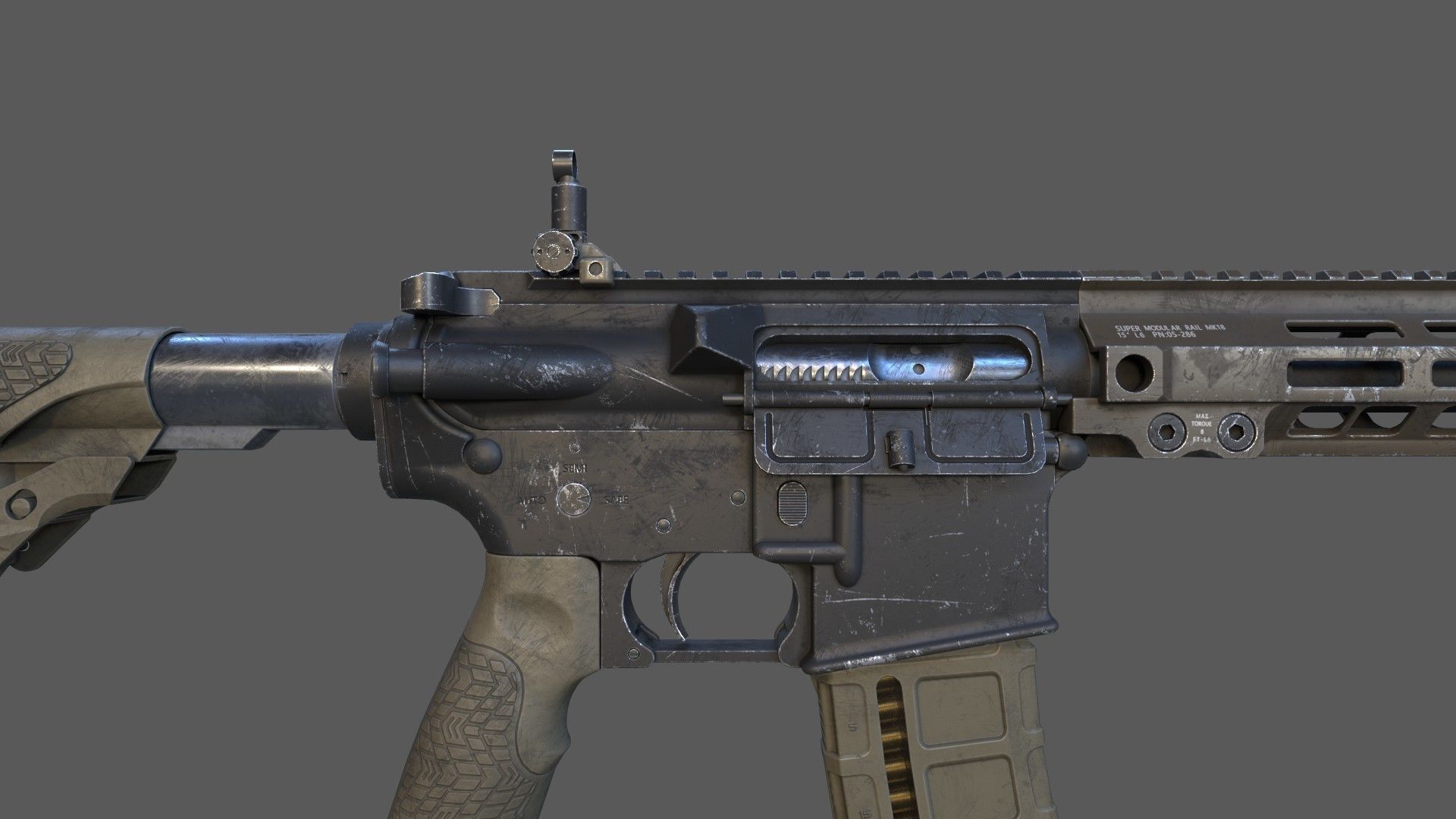 3D model Carbine M4A1 Assault Rifle MK18 VR / AR / low-poly | CGTrader