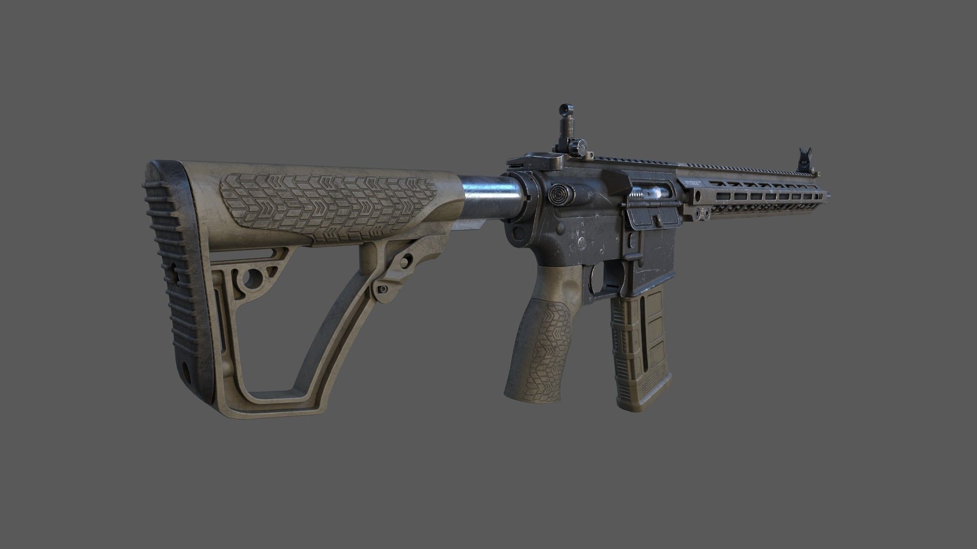 3D model Carbine M4A1 Assault Rifle MK18 VR / AR / low-poly | CGTrader