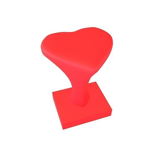 3D model Rubber Heart Stamp v1 001 VR / AR / low-poly | CGTrader