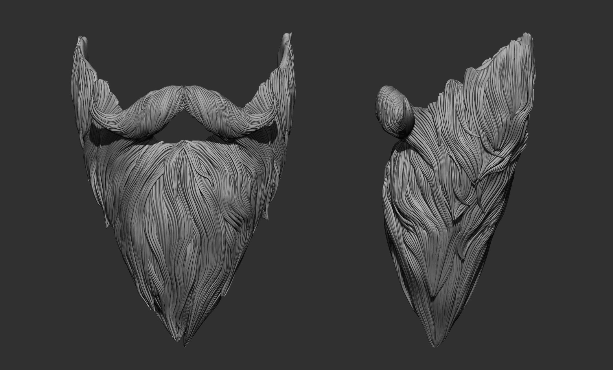 Beard Collection - 18 beard Sculpts 3D model | CGTrader