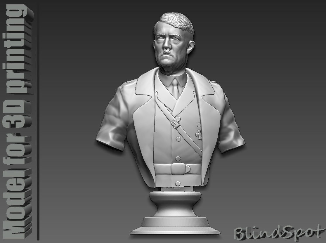 Adolf Hitler bust 3D model 3D printable | CGTrader