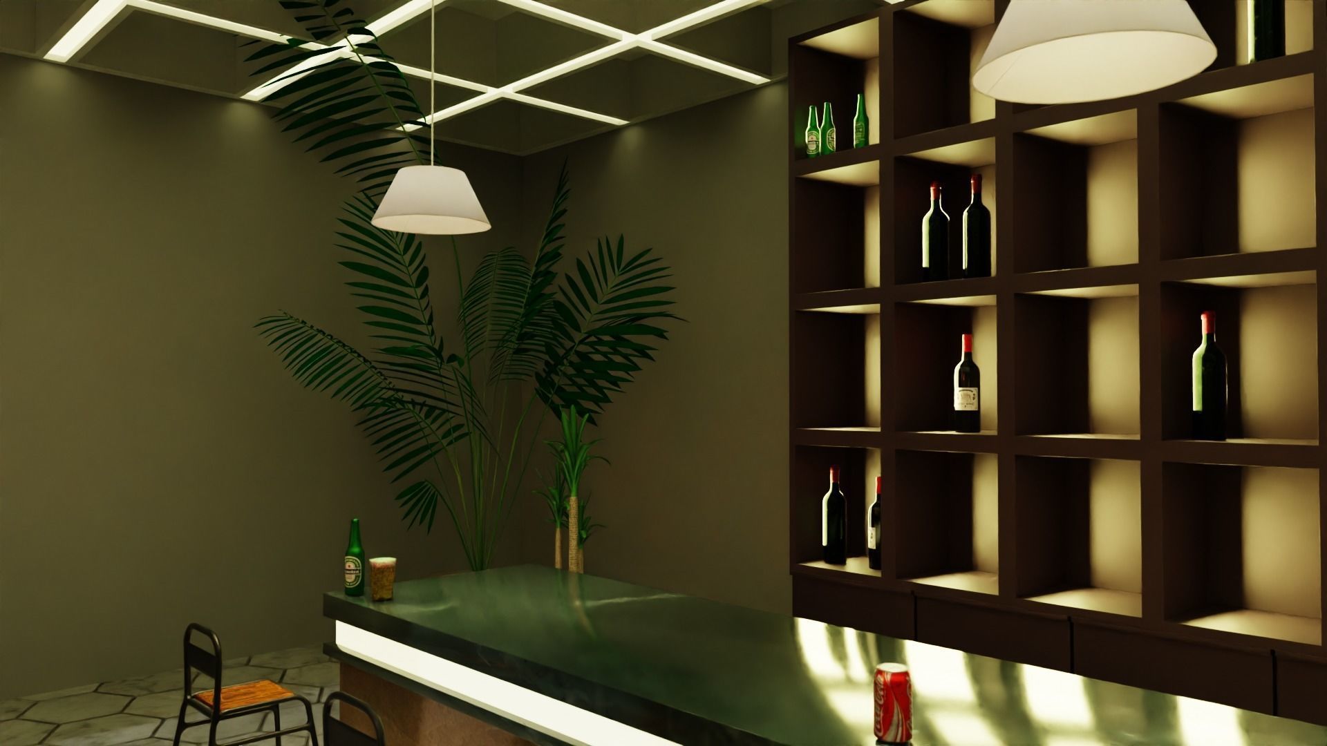 3D model Pub Bar Interior VR / AR / low-poly | CGTrader