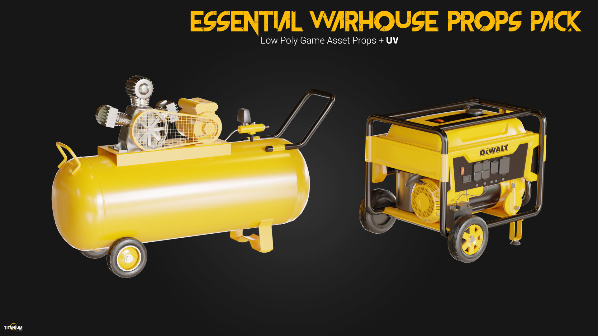 3D model Essential Warhouse Props Kitbash Pack VR / AR / low-poly ...