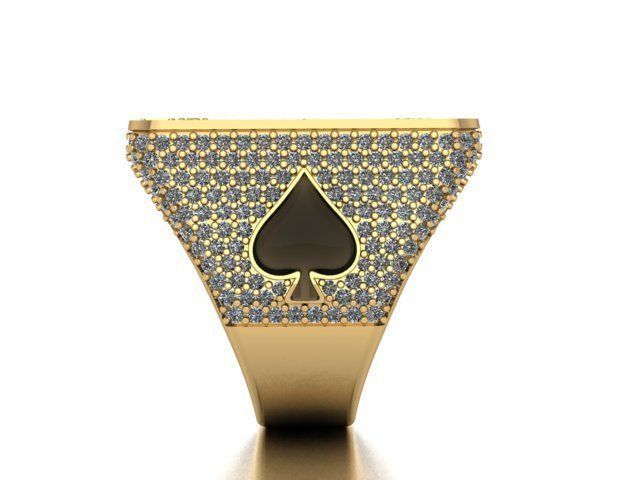 KING ACE OF SPADES RING 3D model 3D printable | CGTrader