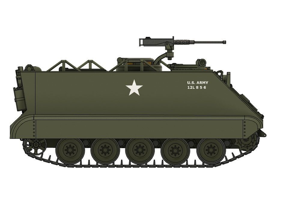 Armored vehicle M113 APC - STL files- vietnam war era 3D model 3D ...