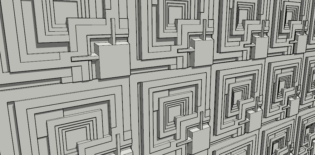 MAYAN AZTEC CUBES PANELS 3D model | CGTrader