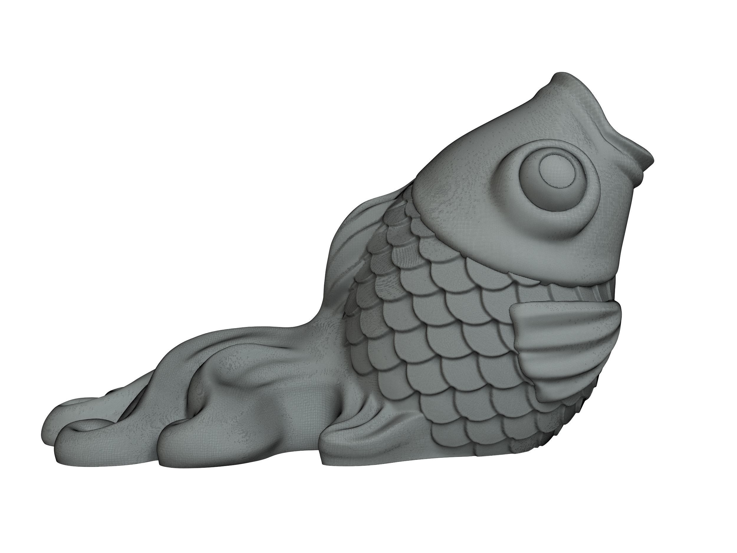 GoldFish 3D print model chinese koi fish figurine 3D model 3D printable ...