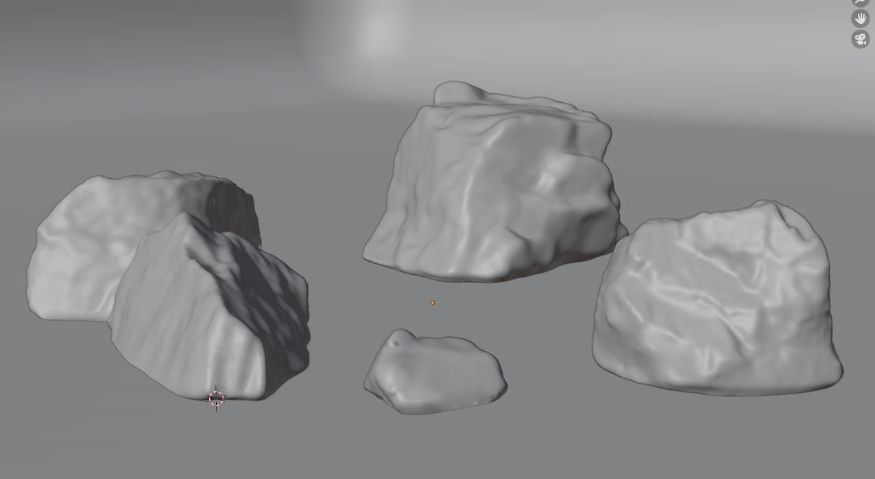 3D model Rock Pack Beach Collection - 3 Photo-Scanned Low-Poly Stones ...