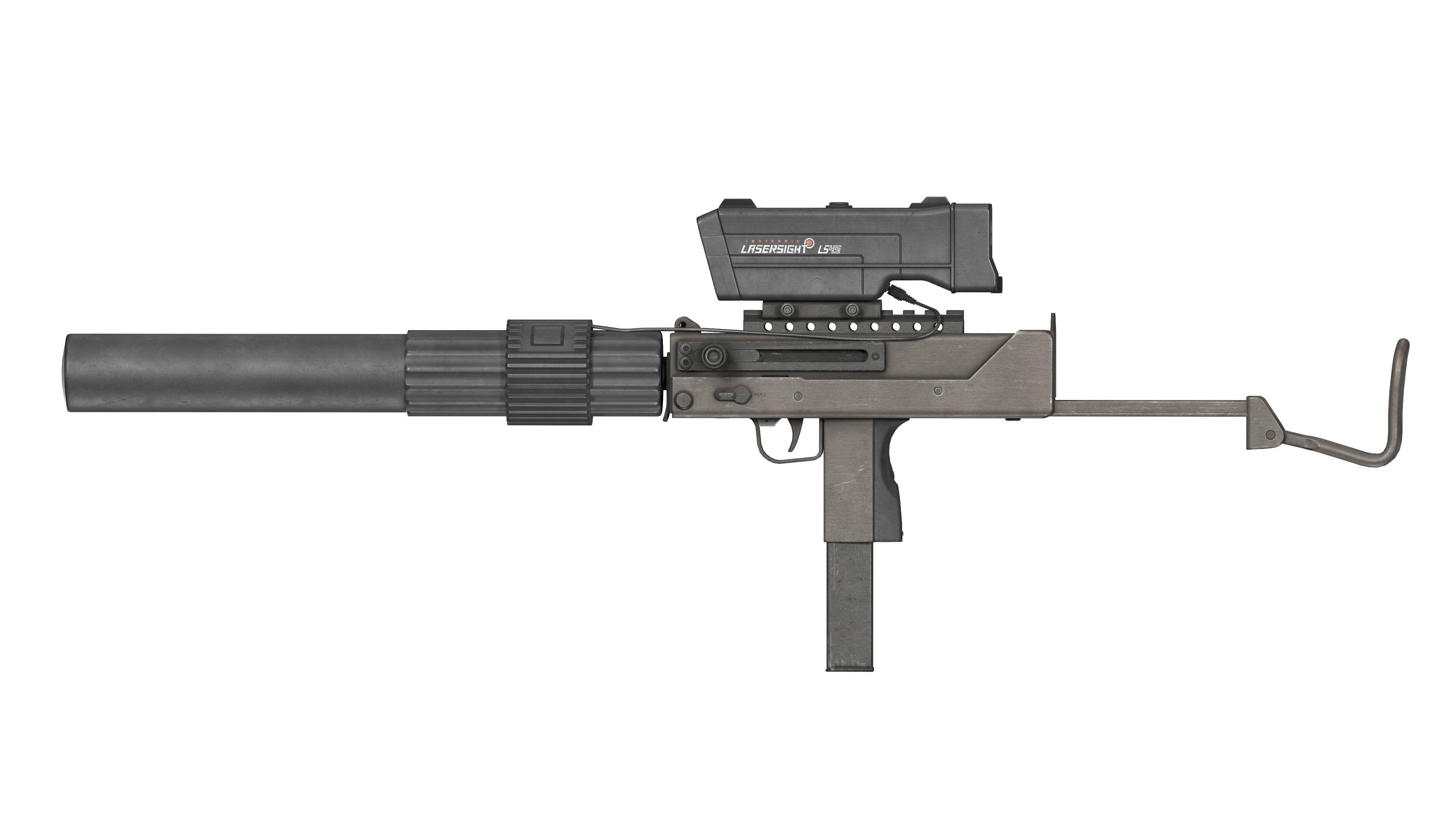 3D model SCIFI XOF MAC10 Submachingun VR / AR / low-poly | CGTrader