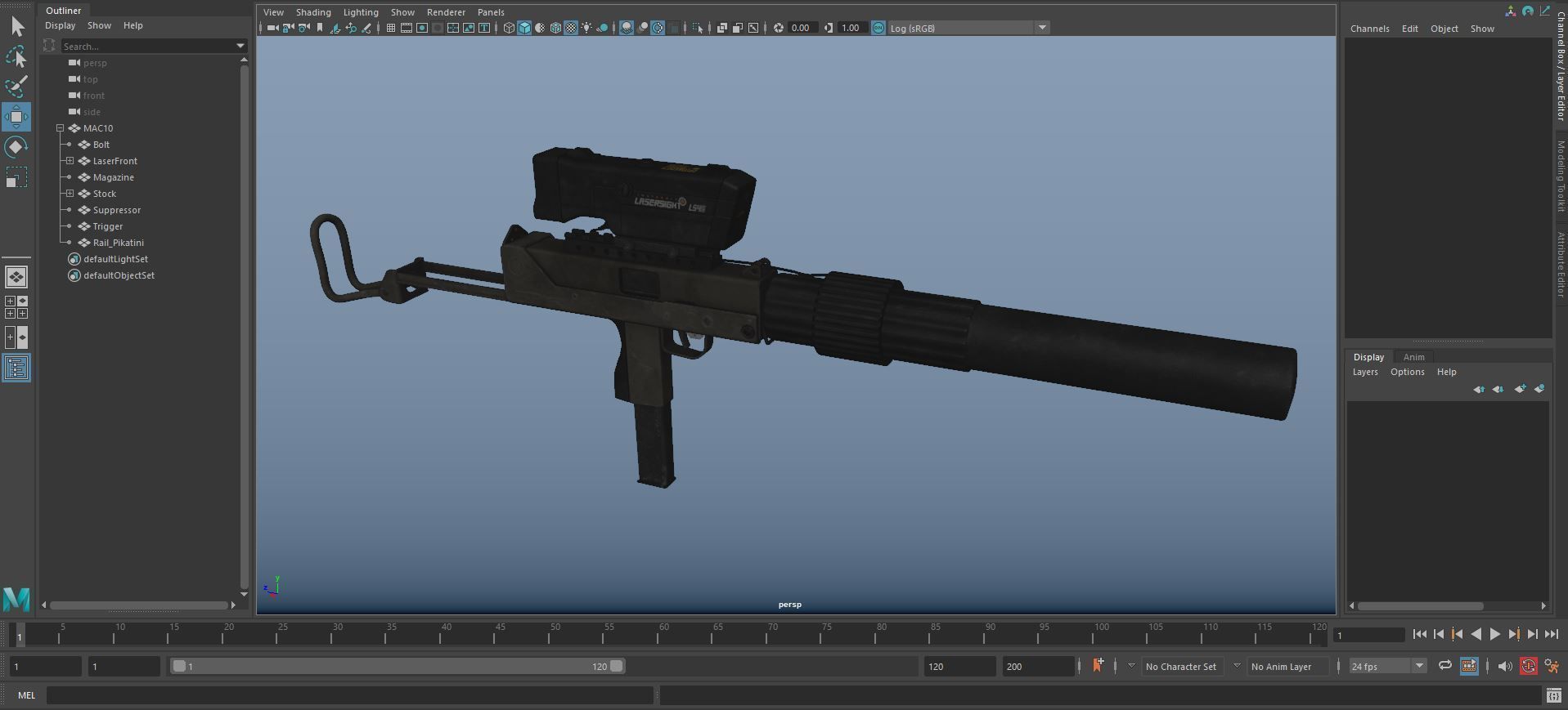 3D model SCIFI XOF MAC10 Submachingun VR / AR / low-poly | CGTrader