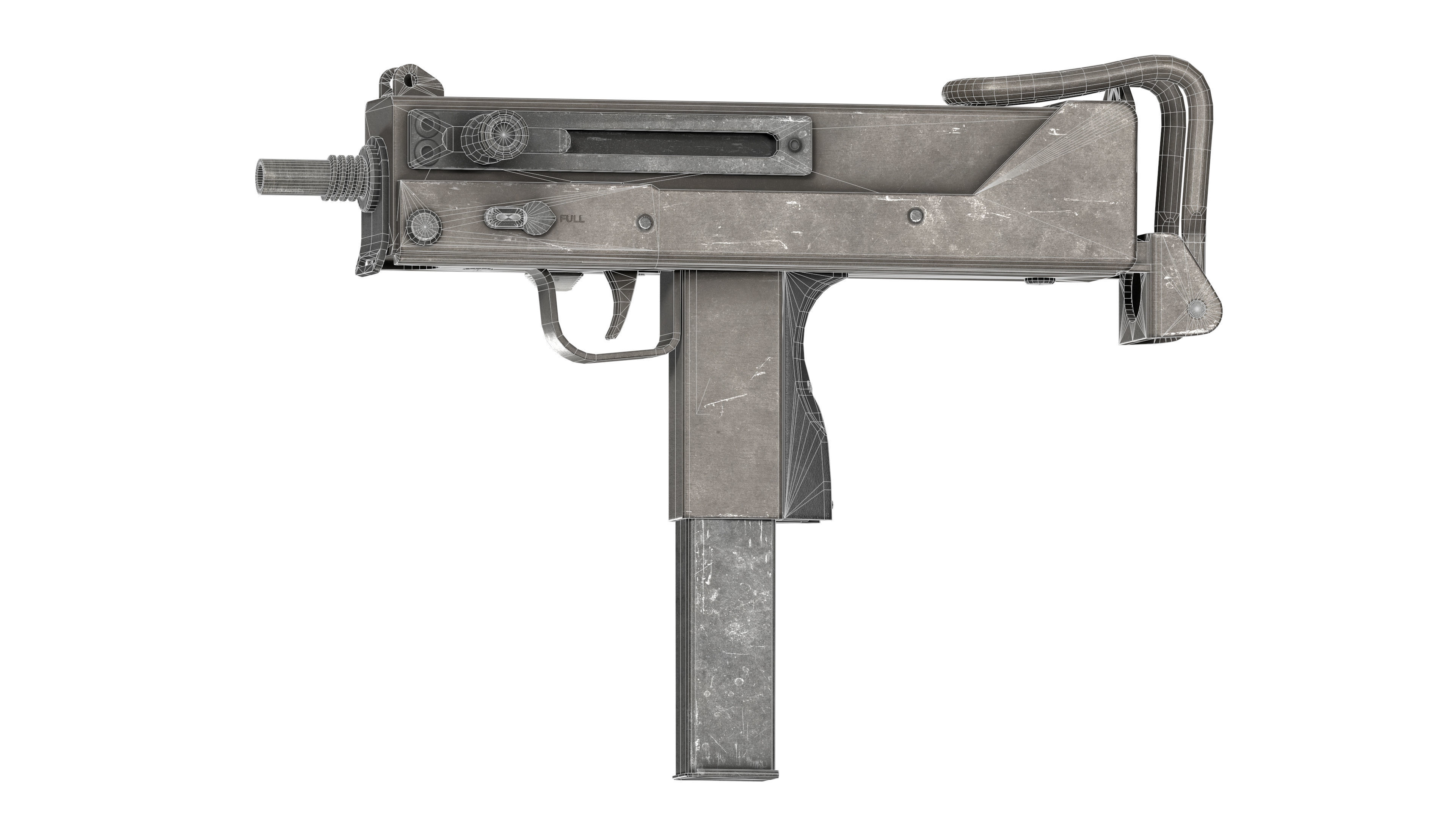 3D model SCIFI XOF MAC10 Submachingun VR / AR / low-poly | CGTrader