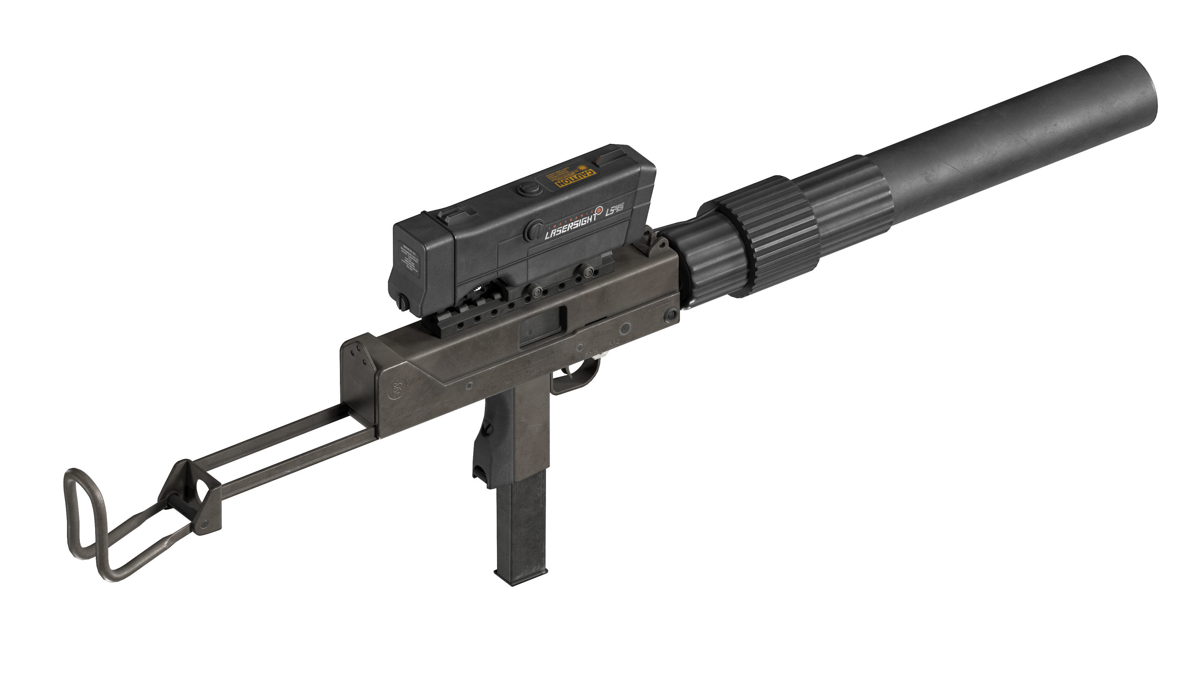 3D model SCIFI XOF MAC10 Submachingun VR / AR / low-poly | CGTrader