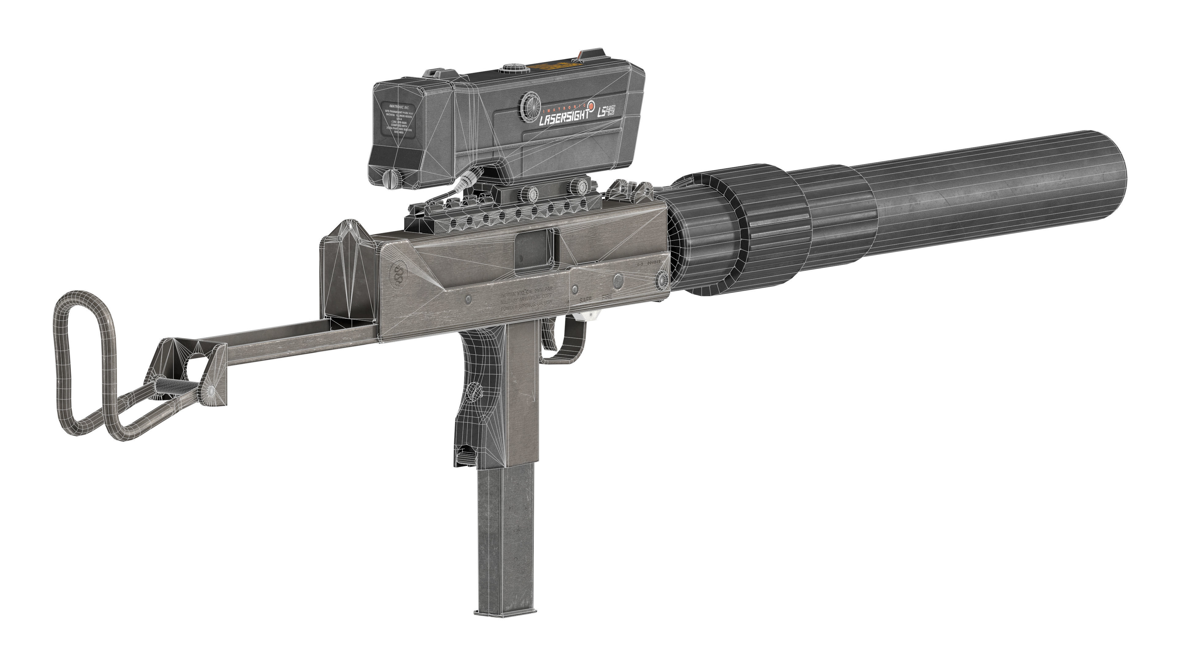 3D model SCIFI XOF MAC10 Submachingun VR / AR / low-poly | CGTrader