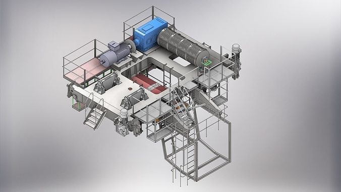 Trolley superstructure RTG Gantry 3D model | CGTrader