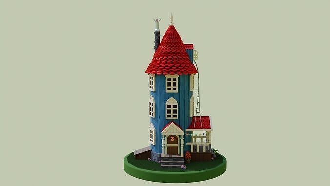 Moomin house 3d 3D model | CGTrader