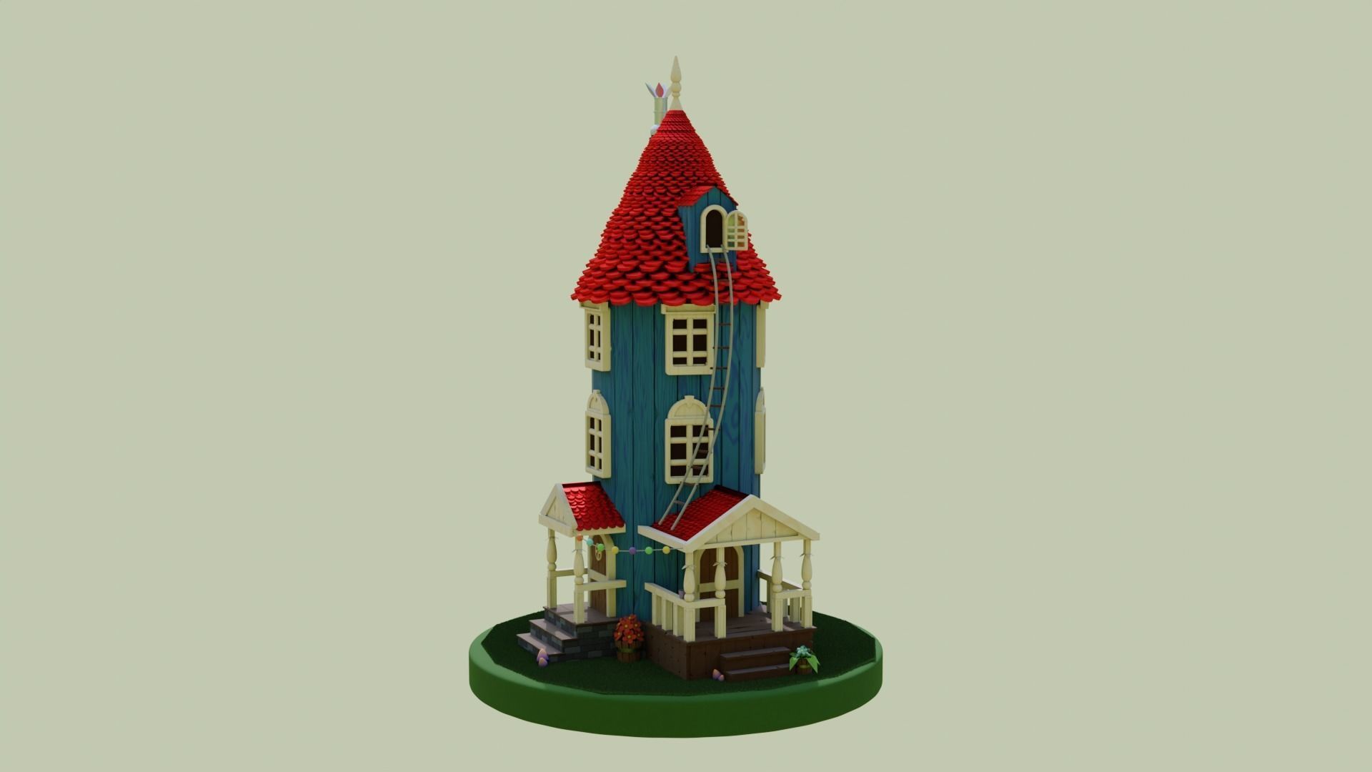 Moomin house 3d 3D model | CGTrader