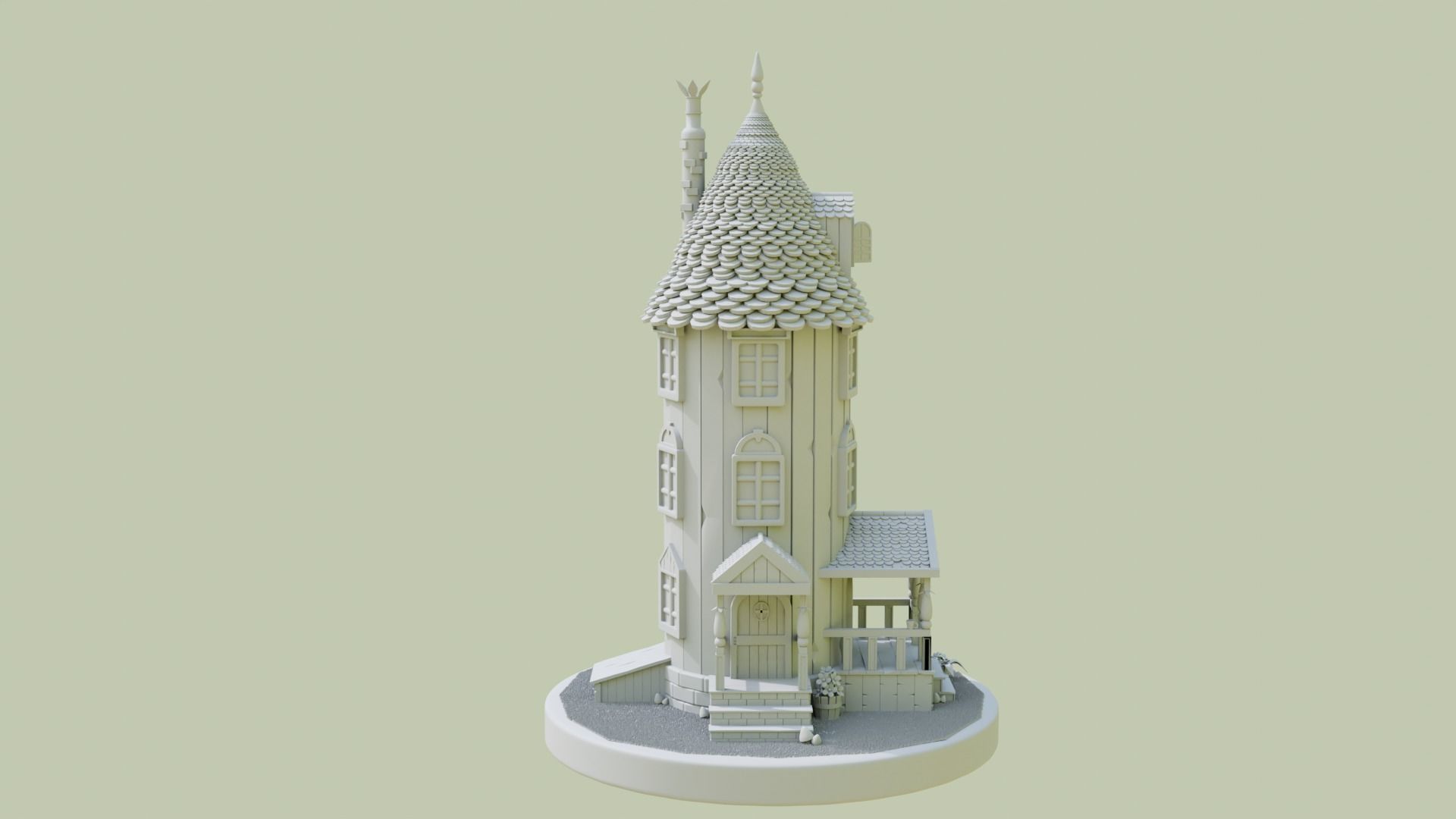Moomin house 3d 3D model | CGTrader