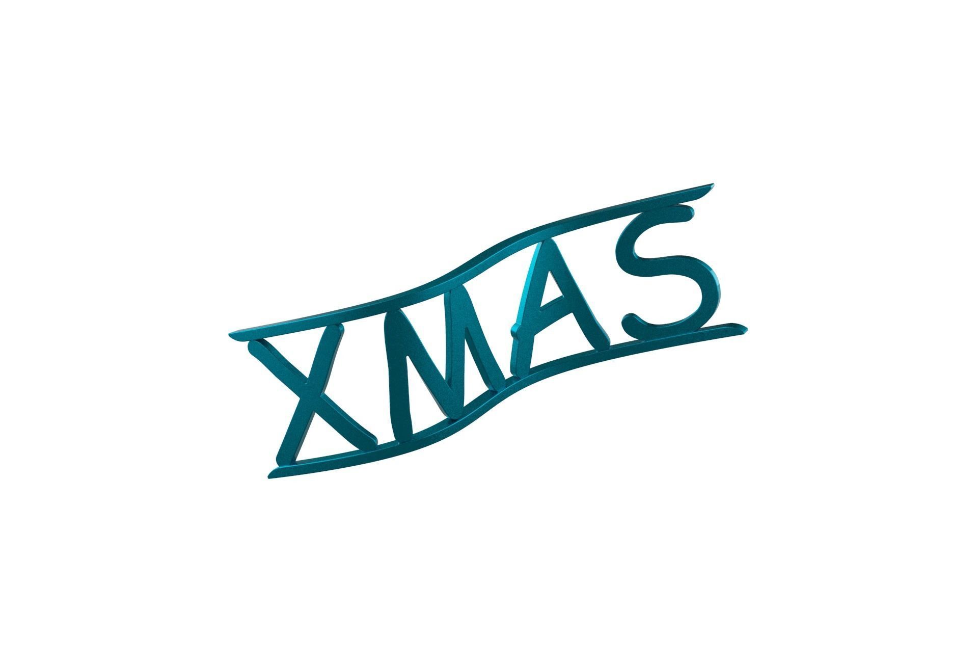 Christmas Xmas Tree Logo Decoration 3D model 3D printable | CGTrader