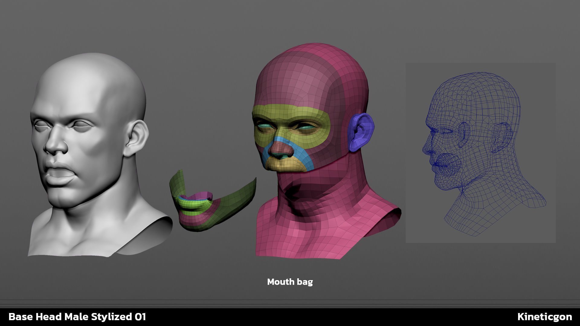 3D model Base Head - Stylized - Male 01 VR / AR / low-poly | CGTrader