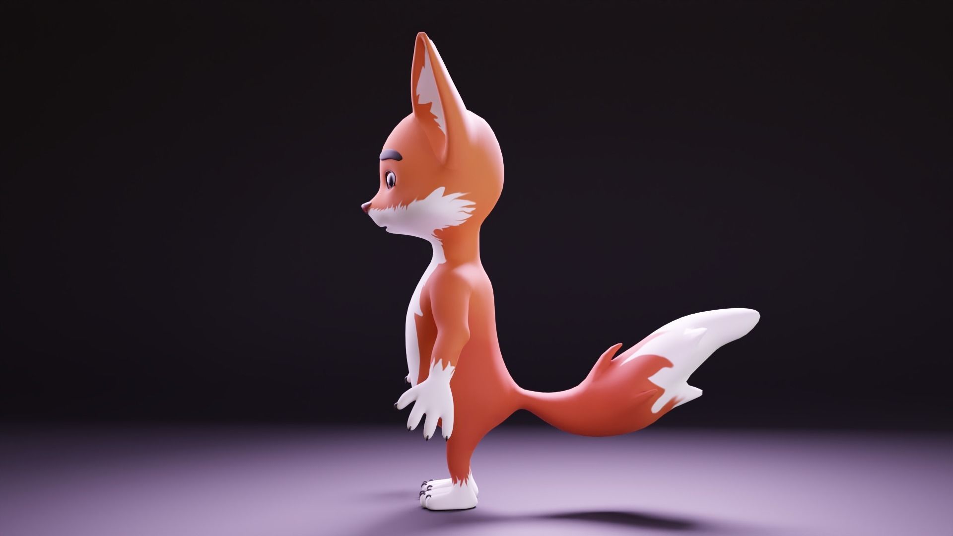 Witch fox 3D model rigged | CGTrader