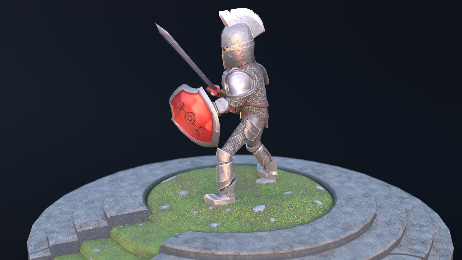3D model Stylized Low Poly Animated Knight VR / AR / low-poly | CGTrader