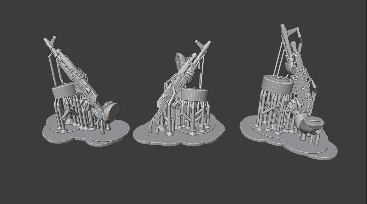 Hive-City Guard Drum-fed Autogun Bits free 3D model 3D printable | CGTrader