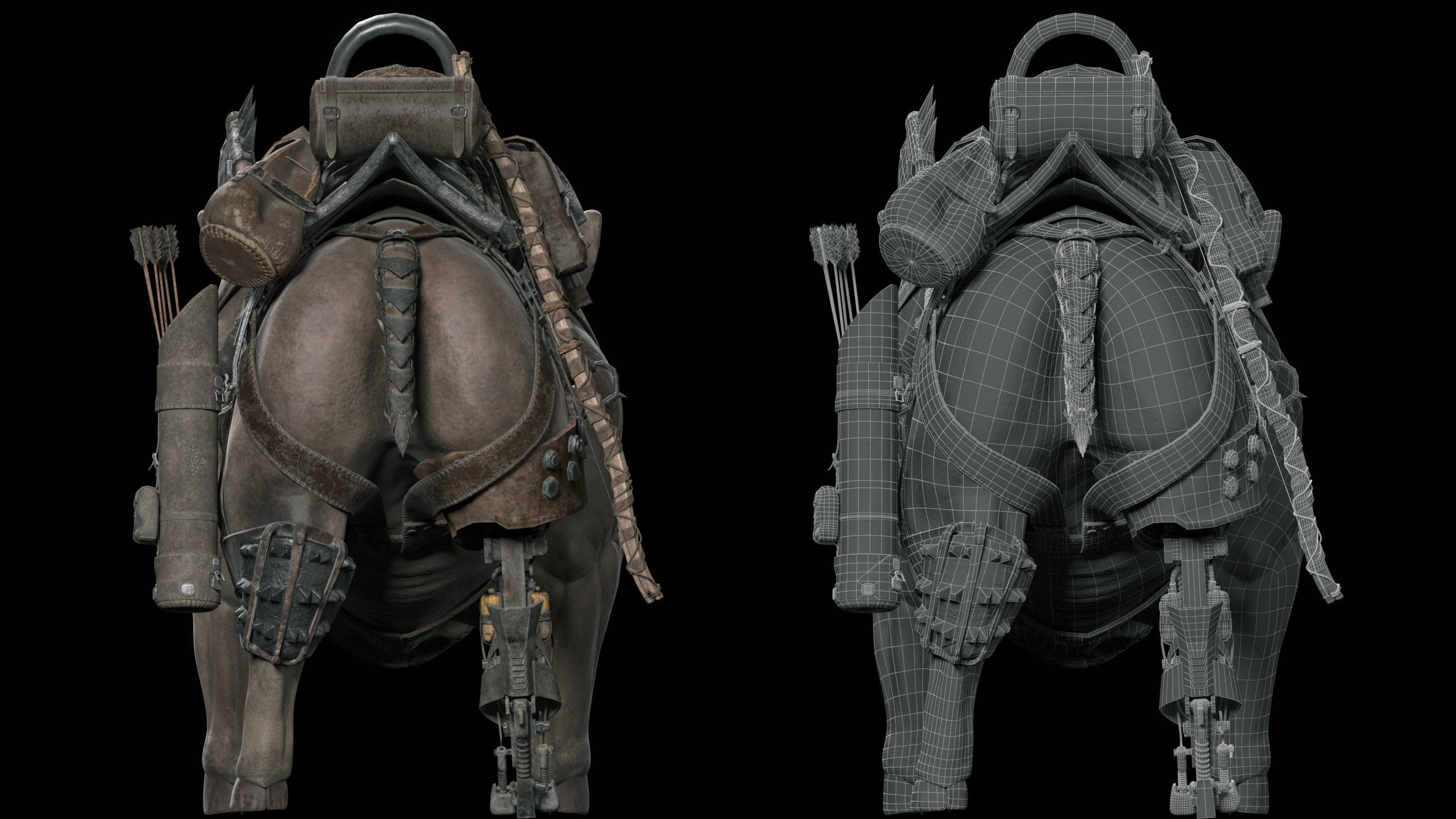 3D model Cybernetic boar VR / AR / low-poly | CGTrader