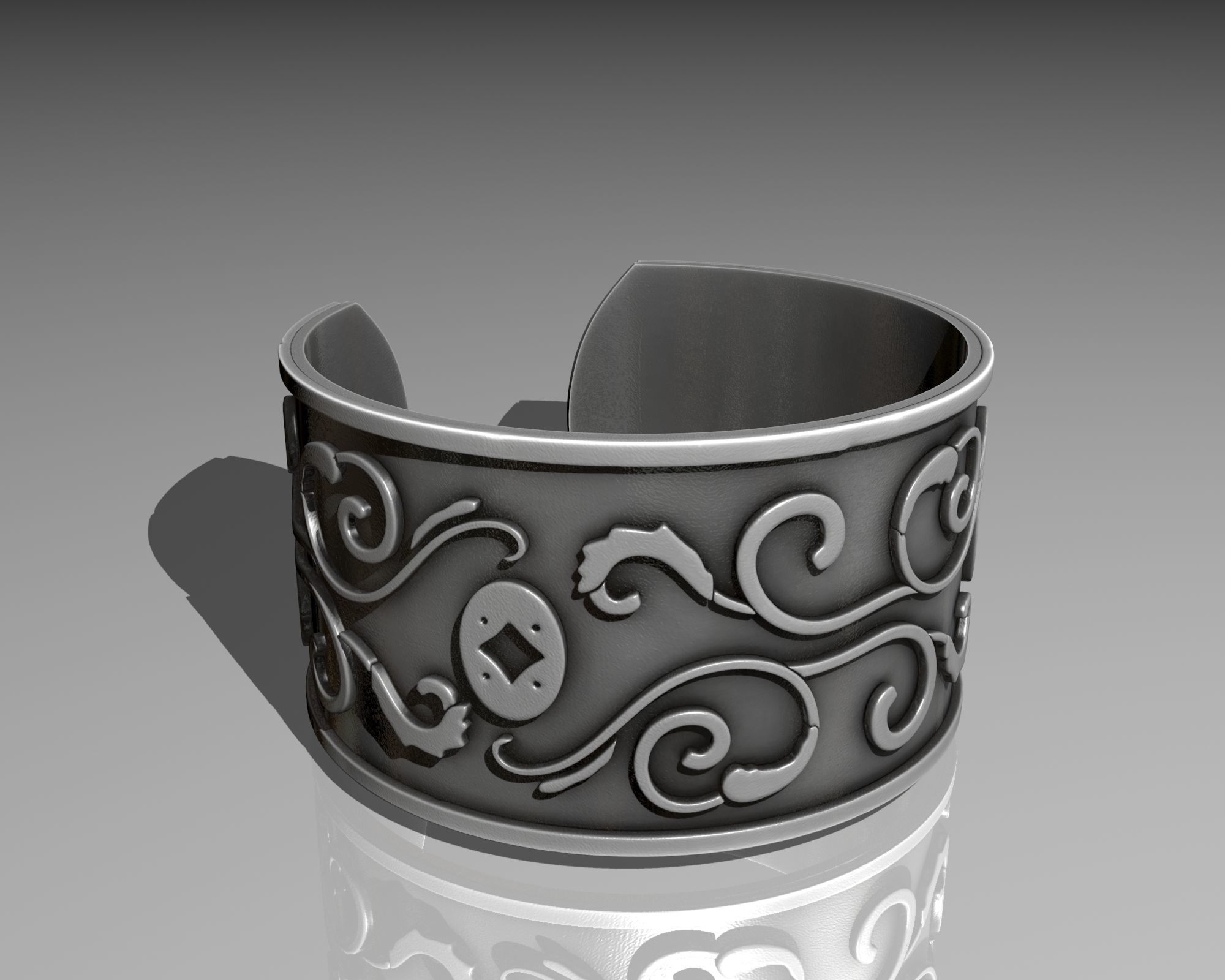 Ancient Bracelet STL jewelry 3D model 3D printable | CGTrader