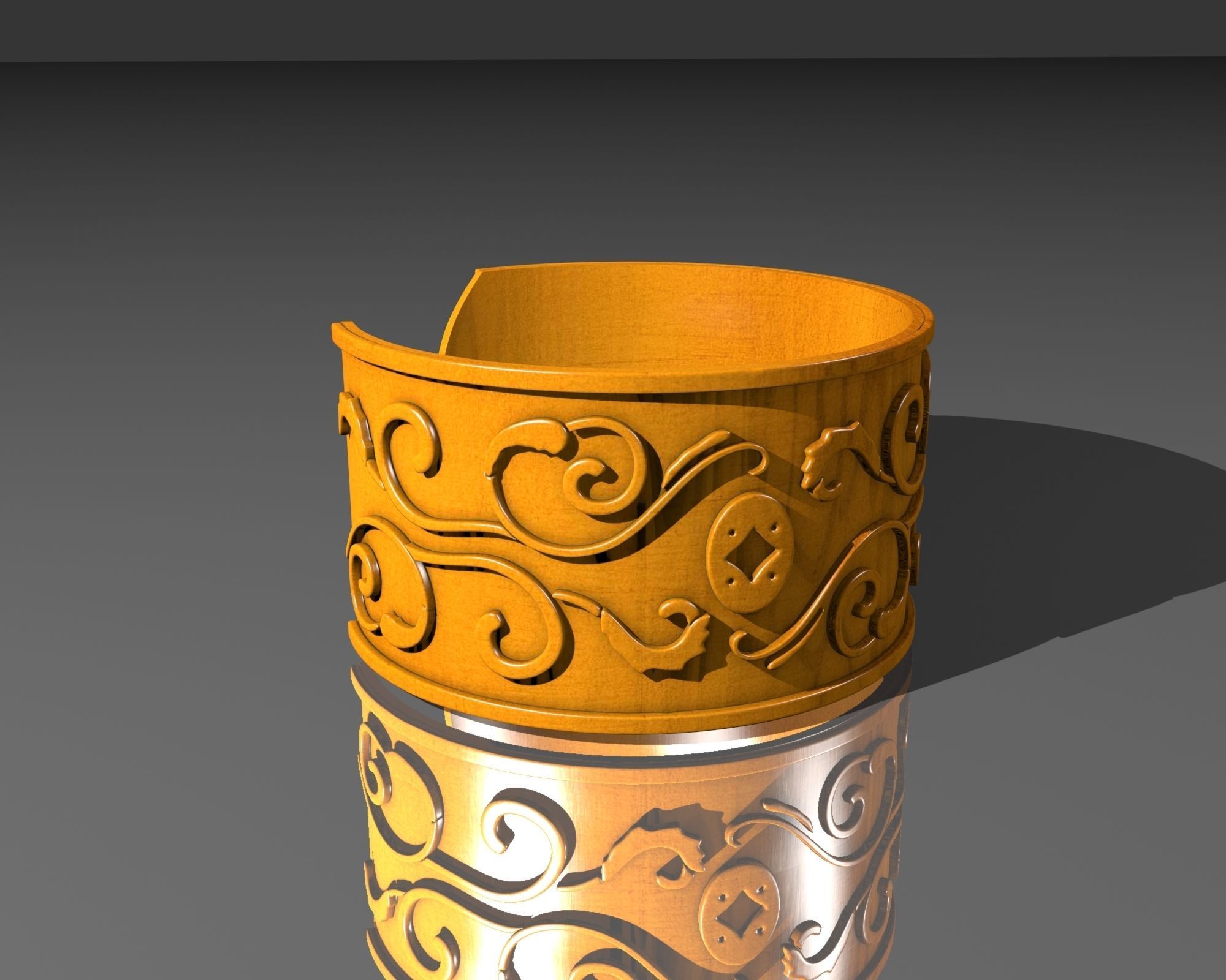 Ancient Bracelet STL jewelry 3D model 3D printable | CGTrader