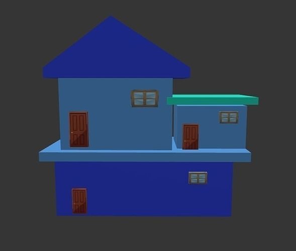 3D model cartoon house modal VR / AR / low-poly | CGTrader