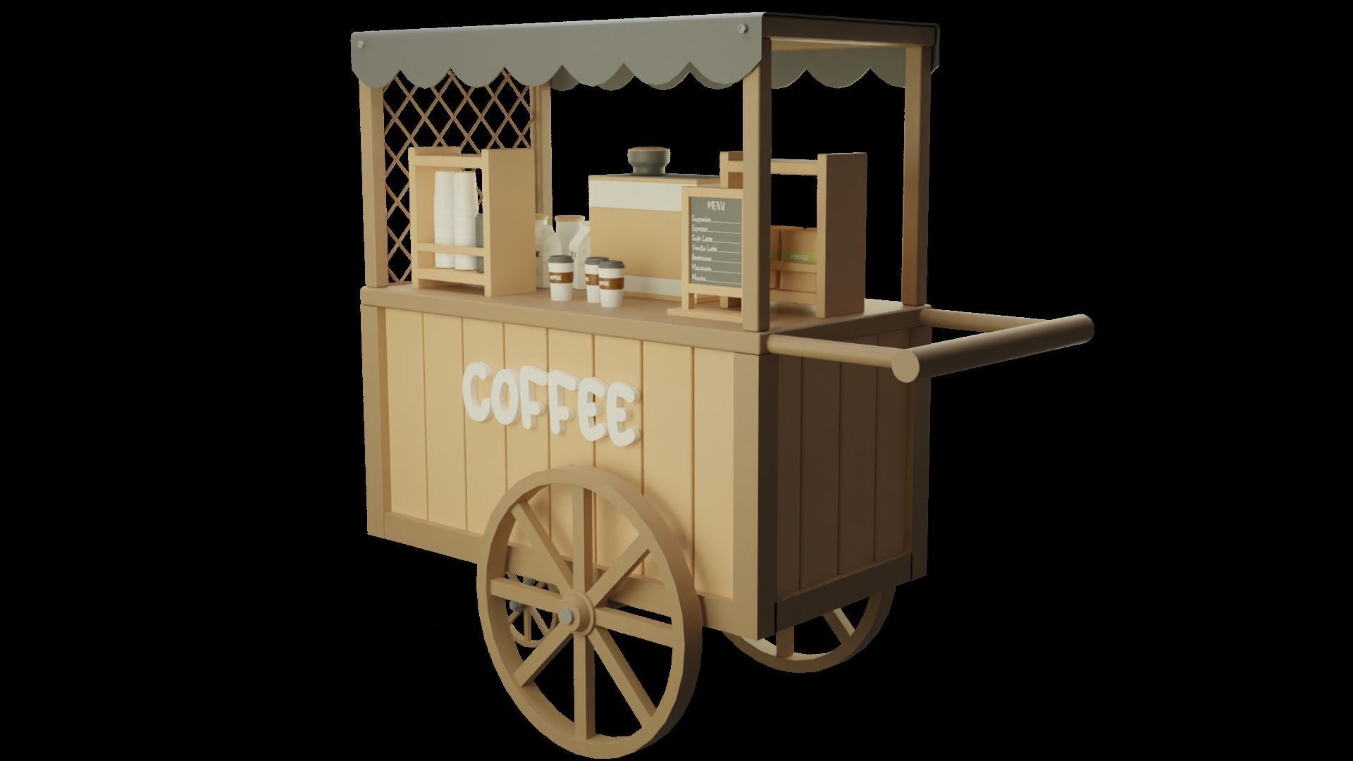 Coffee Vendor free 3D model | CGTrader