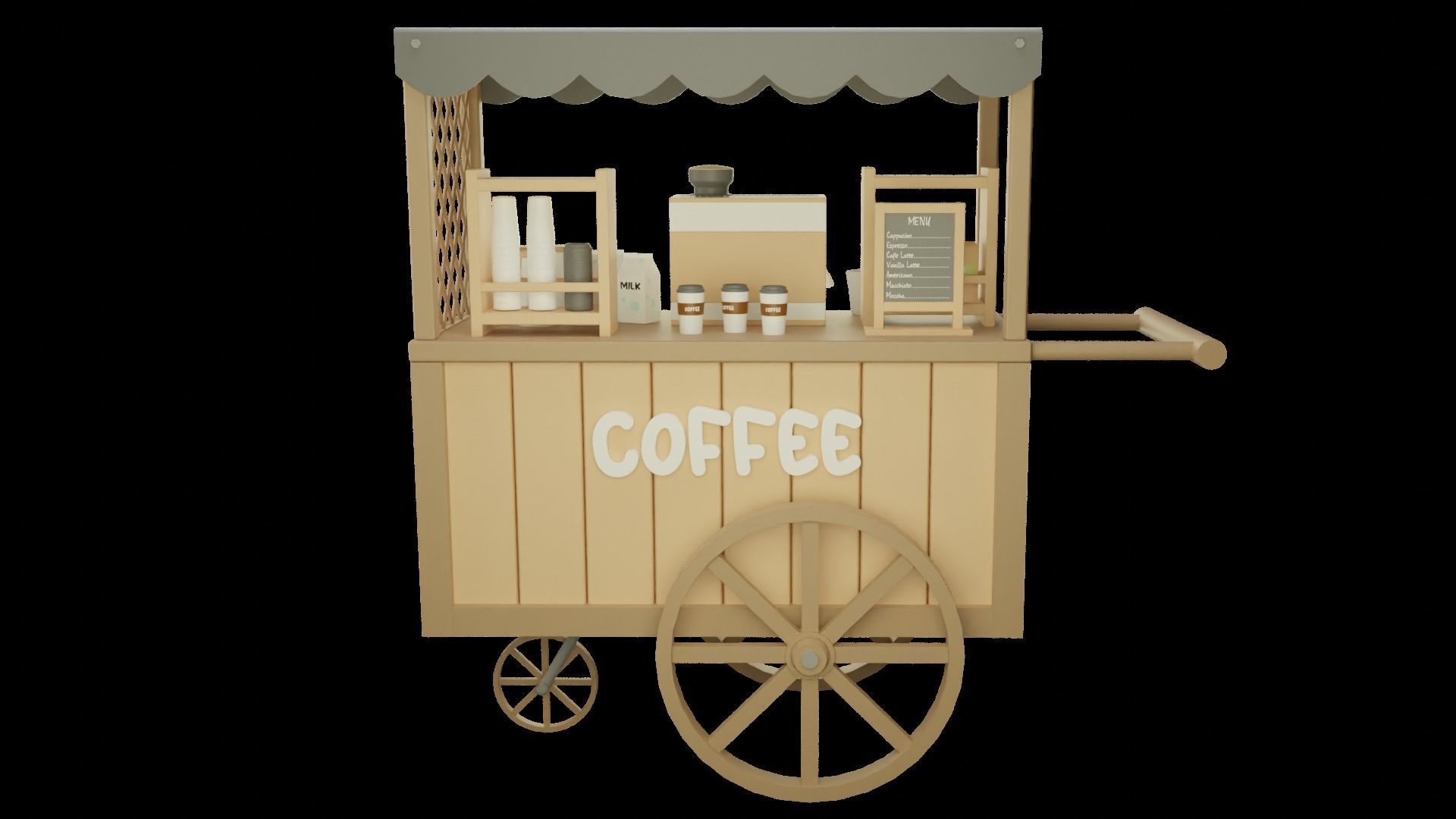 Coffee Vendor free 3D model | CGTrader