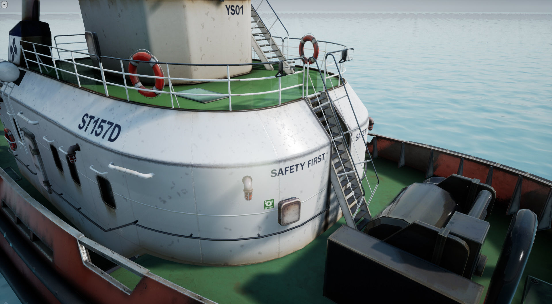 3D model Tug Ship tugboat - low poly VR / AR / low-poly | CGTrader