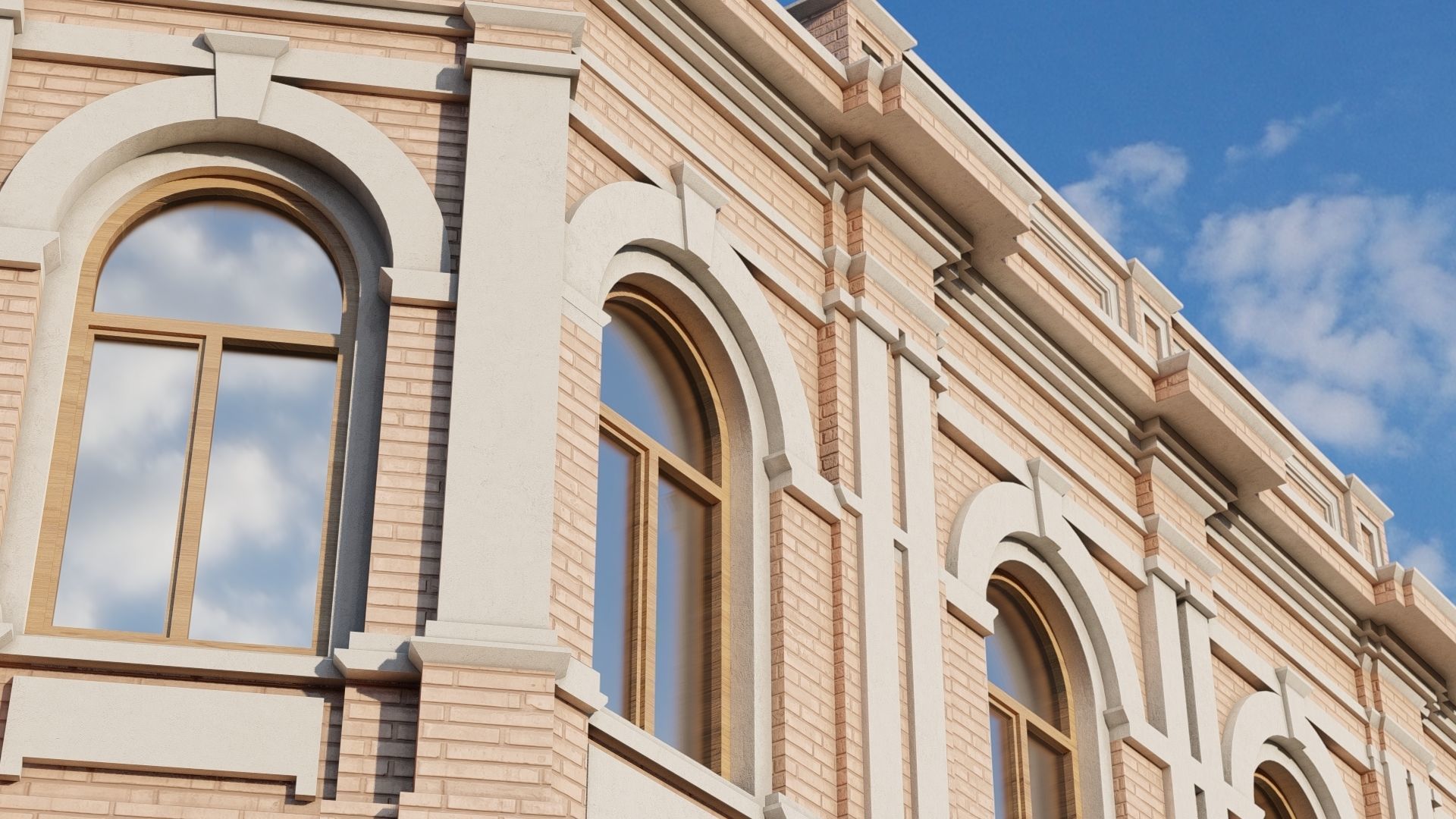 classic historic house on the street 3D model | CGTrader