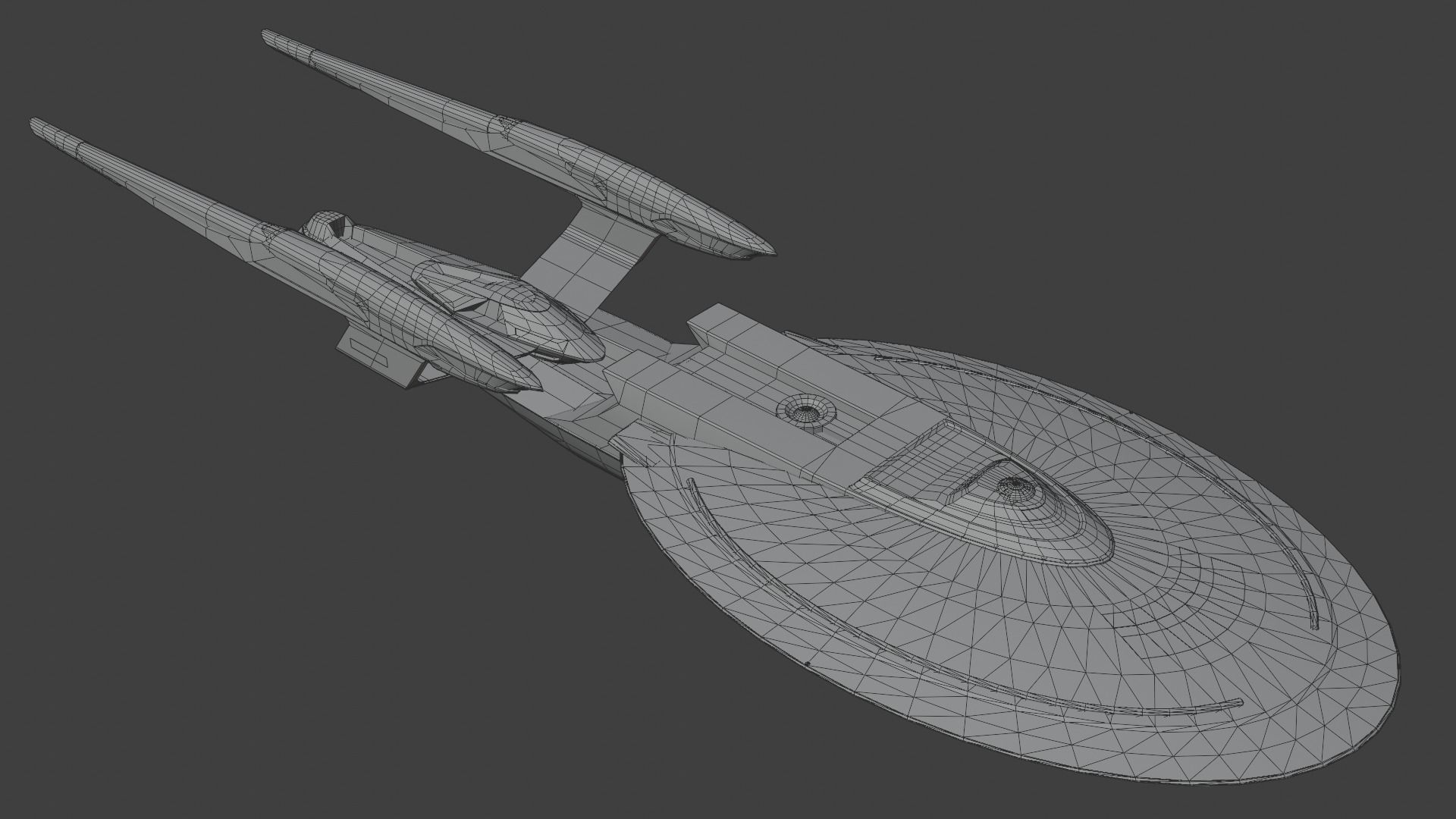 3D model Star Trek Excelsior II-Class Starship VR / AR / low-poly ...
