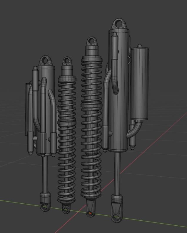 Trophy Truck Shock Package 3D model | CGTrader