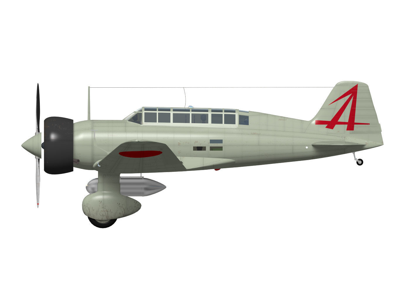 Mitsubishi Ki15 Babs 3D model | CGTrader