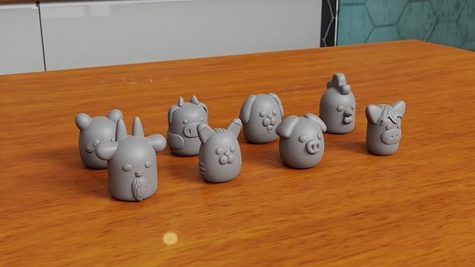 CUTE ANIMAL TOYS 3D model 3D printable | CGTrader