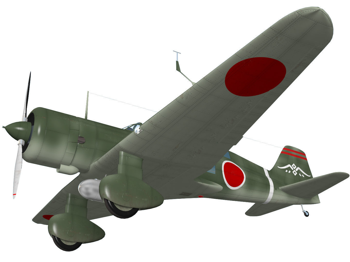 Mitsubishi Ki15 Babs 3D model | CGTrader