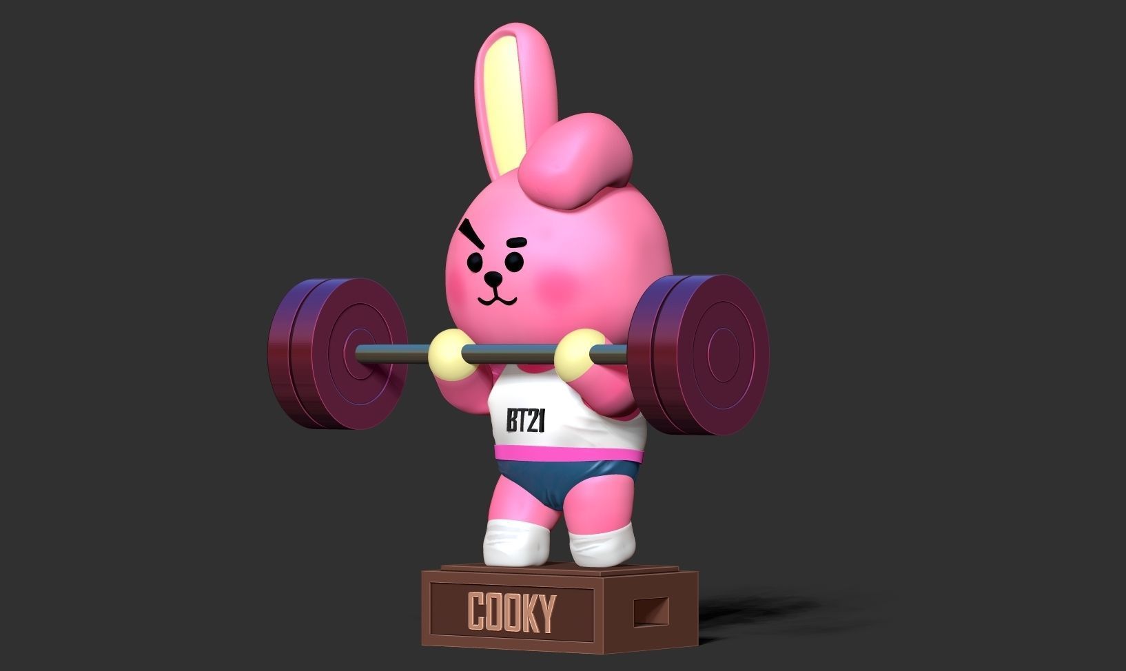 Cooky - BT21 Fanart free 3D model 3D printable | CGTrader