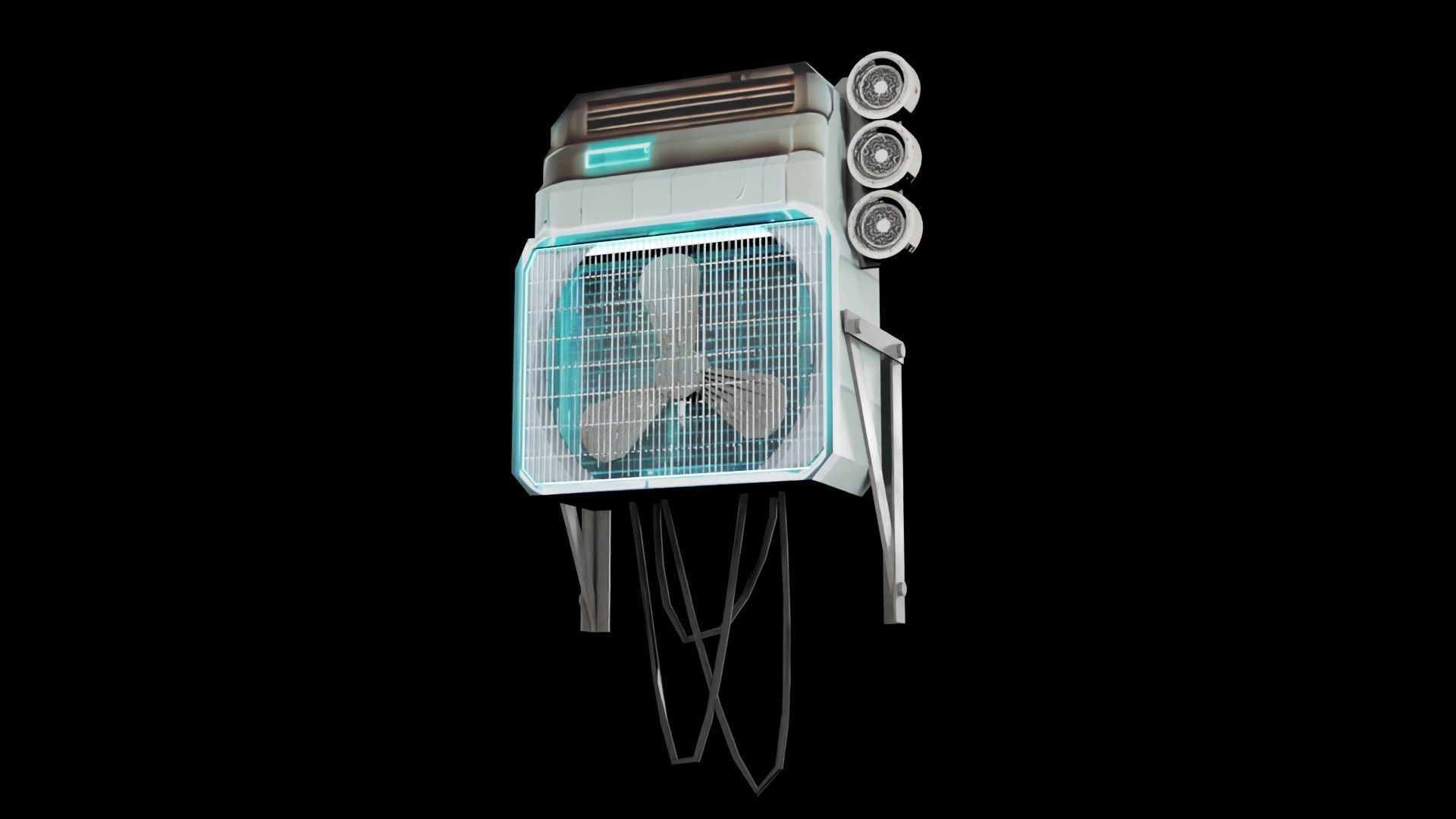 3D model Cyberpunk Air Conditioners VR / AR / low-poly | CGTrader