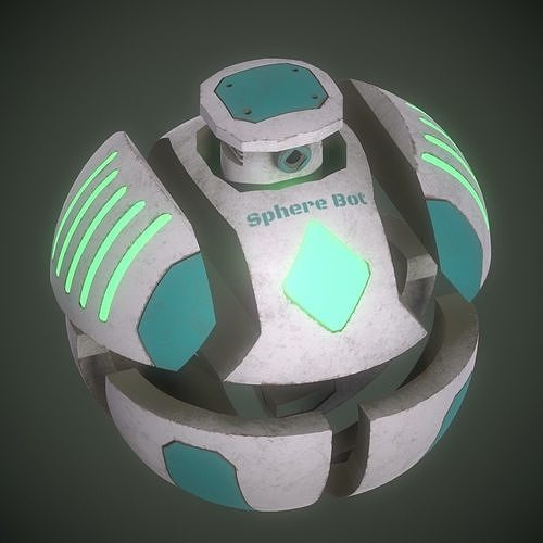 3D model Sphere Bot Sci-Fi VR / AR / low-poly | CGTrader
