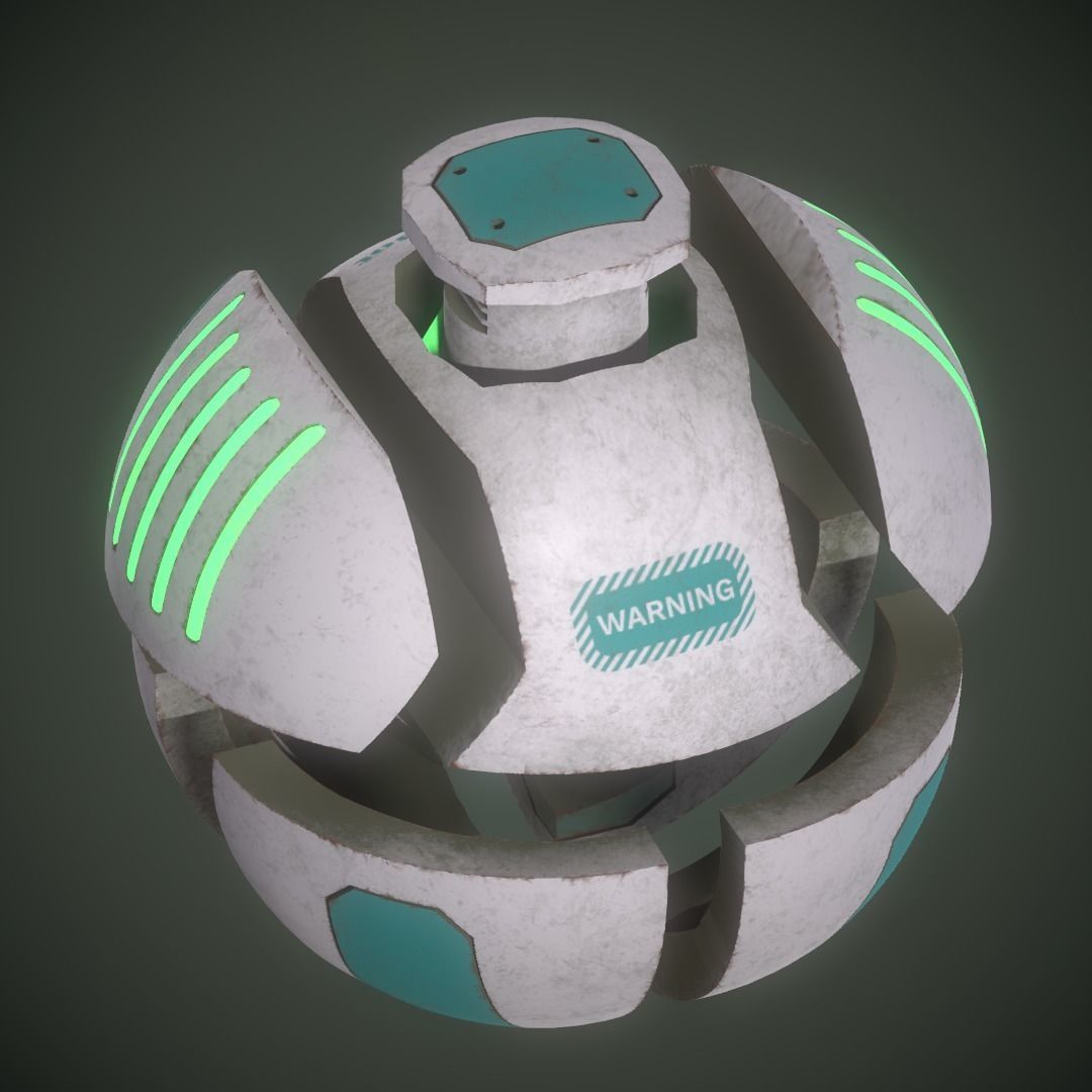 3D model Sphere Bot Sci-Fi VR / AR / low-poly | CGTrader