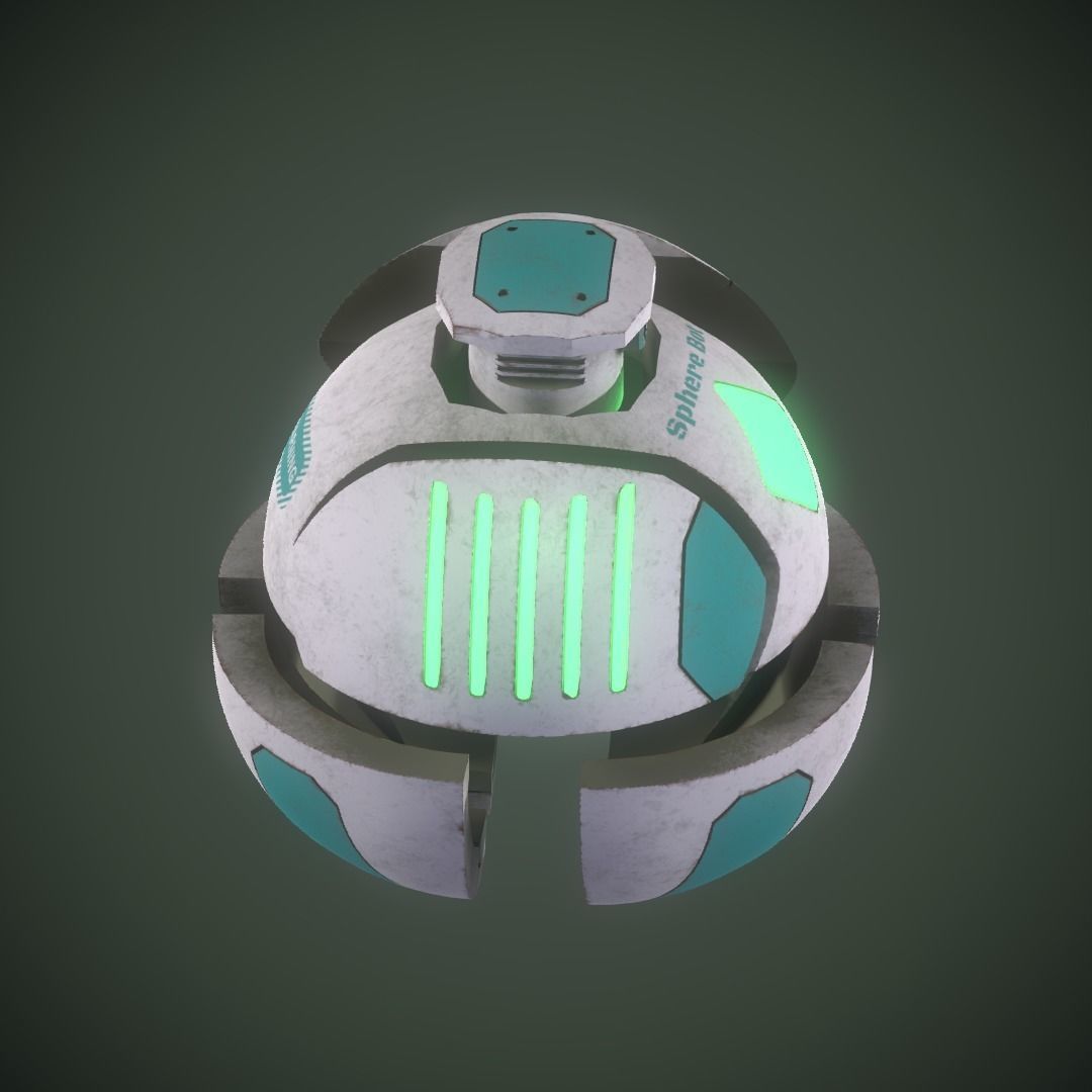 3D model Sphere Bot Sci-Fi VR / AR / low-poly | CGTrader