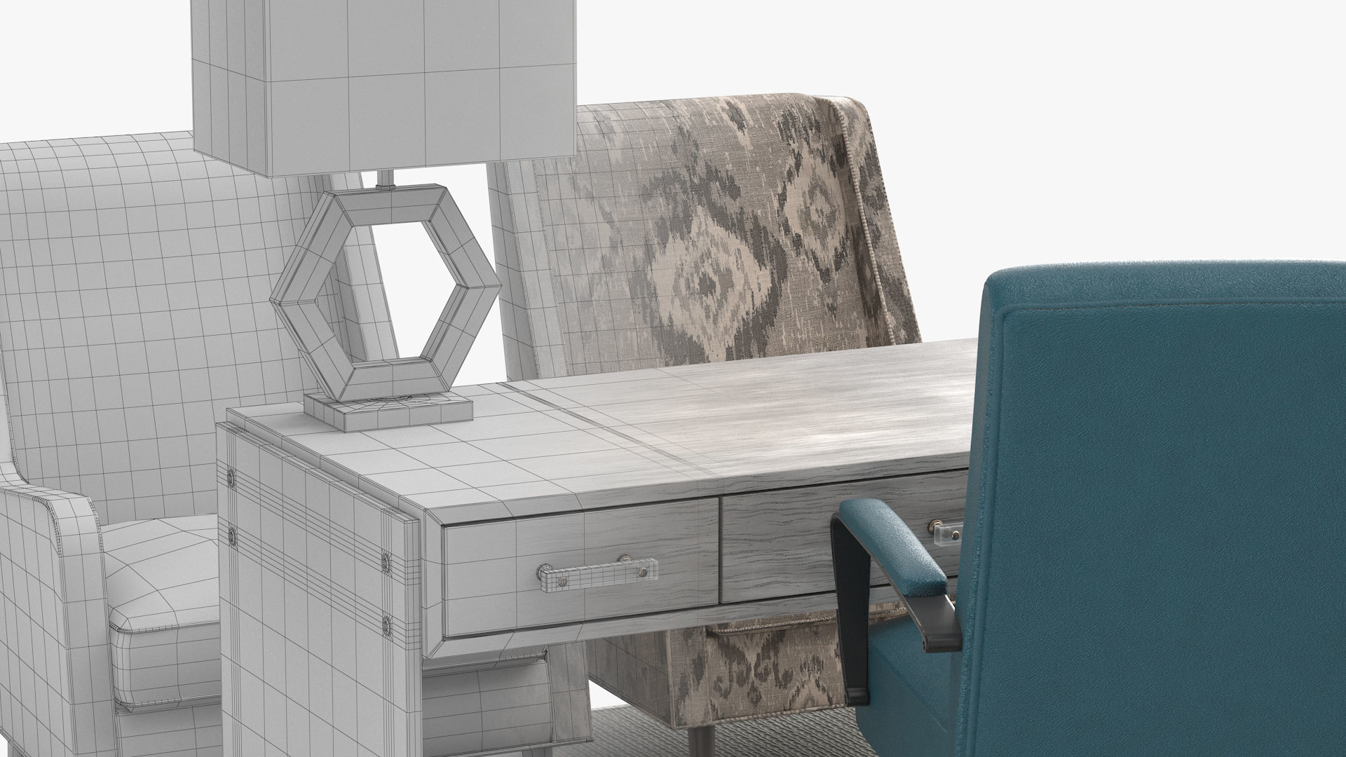 Ethan Allen Productive workflow home office 3D model | CGTrader