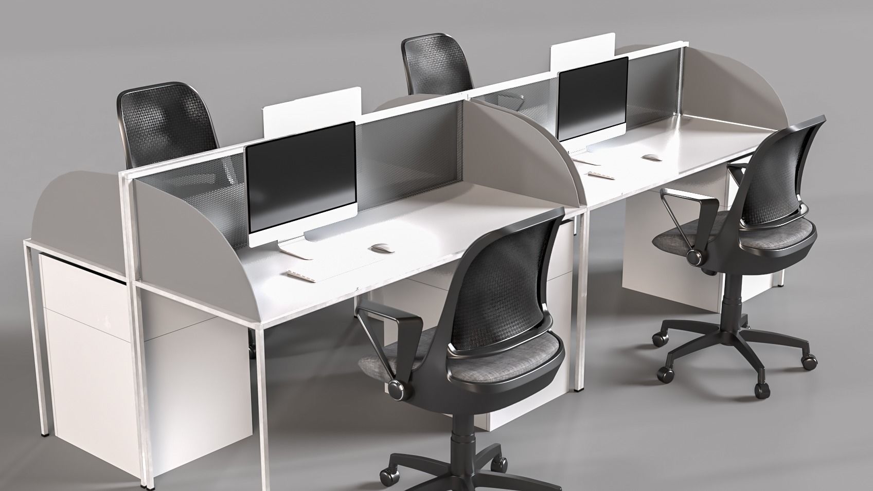 3D model Office Cubicle Table VR / AR / low-poly | CGTrader