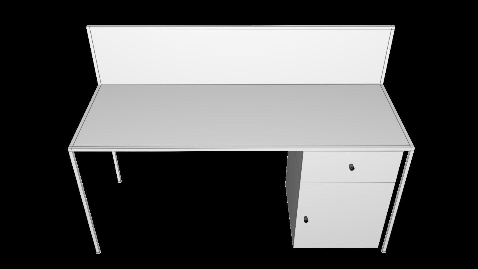 3D model Office Cubicle Table VR / AR / low-poly | CGTrader