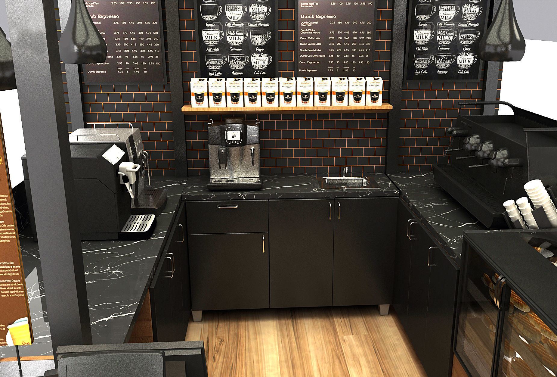 cafe lounge 3d model coffee bar 3d model 3D model | CGTrader