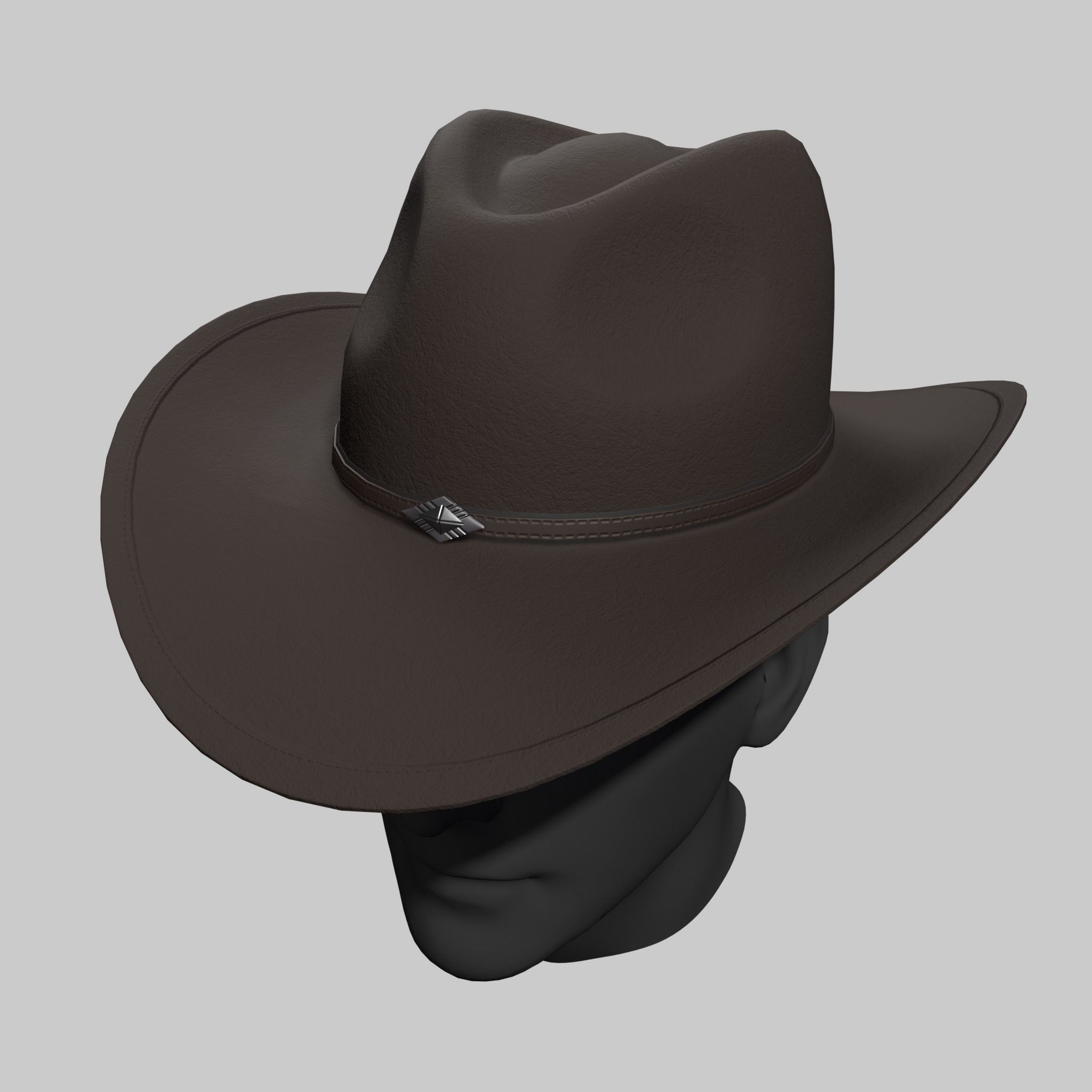 3D model Cowboy Hat Brown Leather VR / AR / low-poly | CGTrader
