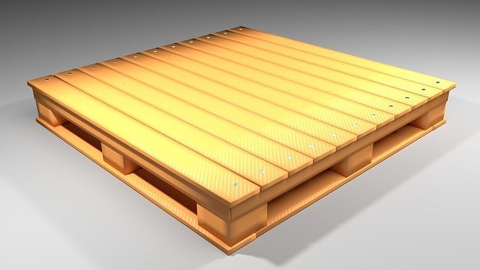Pallet - Four Way Block 3D model | CGTrader